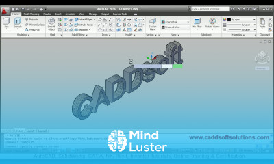 Learn AutoCAD 3D Text Tutorial AutoCAD 2010 Tips - Mind Luster