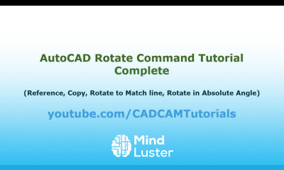 Learn AutoCAD Rotate Command Tutorial Complete Reference Angle to Match Line Rotate Copy Align ...