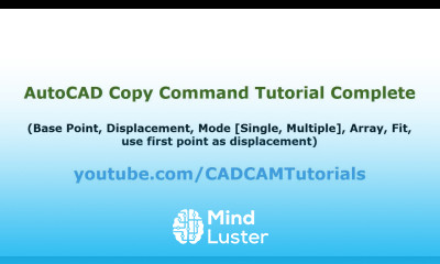 Learn AutoCAD Copy Command Tutorial Complete With Base Point Multiple Displacement Single Array ...