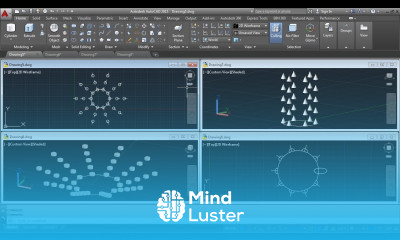 Learn AutoCAD Polar Array Command Tutorial Complete 3D Array Angle Fill Angle Rotate Items ...