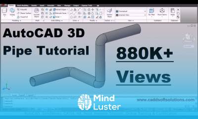 Learn AutoCAD 3D Pipe 3D Piping Tutorial - Mind Luster