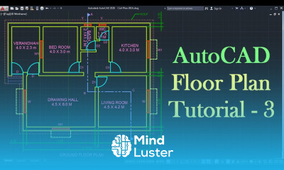 Learn AutoCAD Floor Plan Tutorial for Beginners 3 - Mind Luster