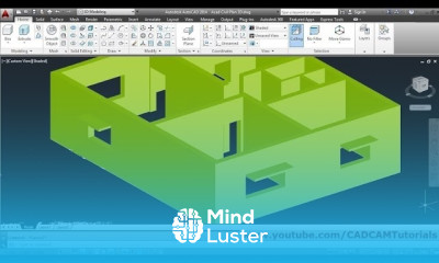 Learn AutoCAD 3D House Modeling Tutorial Beginner Basic 1 - Mind Luster
