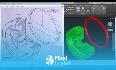 Learn AutoCAD 3D Practice Drawing for Revolve Command Create 3D Piston ...