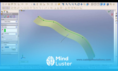 Learn SolidWorks Extrude Curved Surface Tutorial - Mind Luster