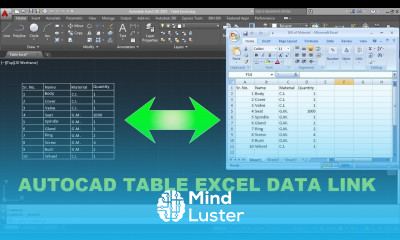 Learn How to Link Excel Table to AutoCAD AutoCAD Table Data Link AutoCAD Excel Data Link Table ...