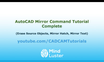 Learn AutoCAD Mirror Command Tutorial Complete Mirror Text Reverse Upside Down Mirror Hatch ...