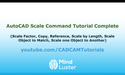 Learn AutoCAD Scale Command Tutorial Complete Scale Factor Reference Copy Point Length to match ...