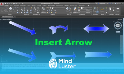Learn AutoCAD Insert Arrow Symbol Curved Arrow 6 Types of Arrows - Mind ...