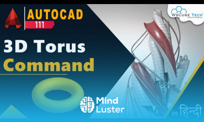 Learn How to Draw 3D Torus Command in AutoCAD AutoCAD 3D Modeling Torus Command AutoCAD Tutorial ...