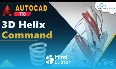 Learn AutoCad 3D How to Use 3D Helix Command in AutoCad AutoCad Helix Tutorial 118 - Mind Luster