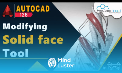 Learn AutoCad 3D How To Use Modifying solid faces Tool in AutoCAD AutoCAD Tutorial 128 - Mind Luster