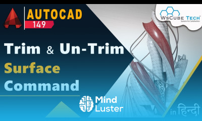 Learn AutoCAD 3D How To use Trim Un trim Surface Command in AutoCAD AutoCAD Tutorial 149 - Mind ...