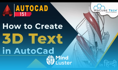 Learn AutoCAD 3D How To Create 3D Text in AutoCAD AutoCAD Tutorial 151 ...