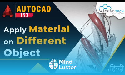 Learn AutoCAD Material Object How to Apply Material on Different Object in AutoCad AutoCad ...
