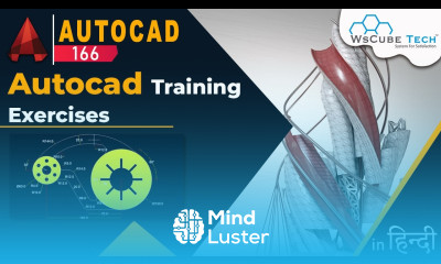 Learn AutoCad Practical AutoCad Training Exercise 2 Basic Advanced Tutorial 166 - Mind Luster