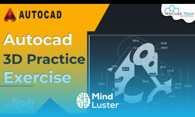 Learn Autocad Practice 3D Drawing Exercise AutoCAD Training Exercises ...