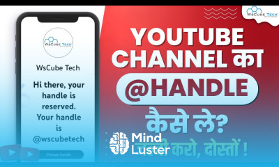 Learn YouTube Handle Update YouTube Handle Kaise Banaye How to Enable YouTube Handle on Your ...