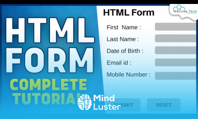 Learn HTML FORM Tutorial Create Registration Form in HTML Easy Explanation - Mind Luster