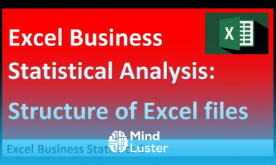 Learn Excel Statistical Analysis 02 Structure of Excel files Navigation ...