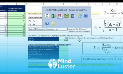 Learn Excel 2013 Statistical Analysis 68 Matched Paired Samples ...