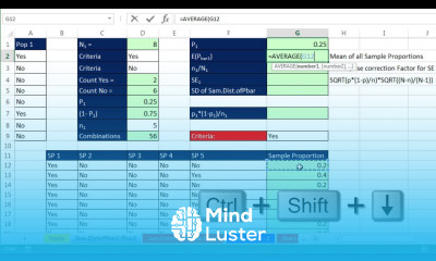 Learn Excel 2013 Statistical Analysis 70 Sampling Distribution of Pbar1 ...