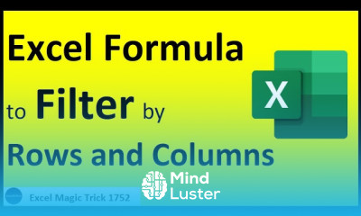 Learn Filter by rows and columns Excel Formula for Any Version of Excel Excel Magic Trick 1752 ...