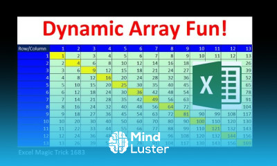 Learn Dynamic Excel Multiplication Table with Conditional Formatting Excel Magic Trick 1683 ...