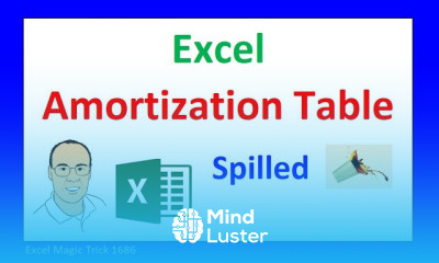 Learn Dynamic Excel Amortization Table Microsoft 365 Spilled Array Magic Excel Magic Trick 1686 ...