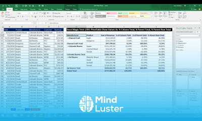 Learn Excel Magic Trick 1393 PivotTable Show Values As Column Total ...