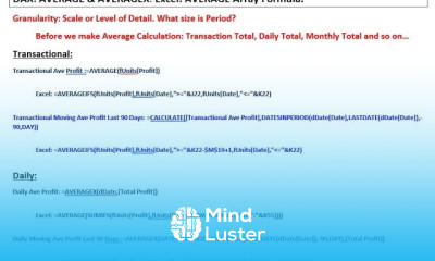 Learn Excel Magic Trick 1424 Average Moving Average at Different Granularity DAX or Excel ...