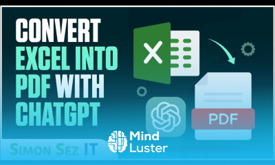 Learn Chat GPT Tutorial How to use ChatGPT to Convert Excel into PDF - Mind Luster