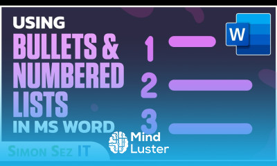 Learn Using Bullets and Numbered Lists in Microsoft Word 2021 365 - Mind Luster