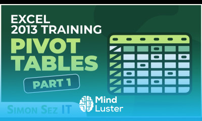 Learn Working with Pivot Tables in Excel 2013 Part 1 Learn Excel ...