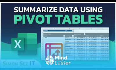 Learn Summarizing Data Using PivotTables in Microsoft Excel - Mind Luster