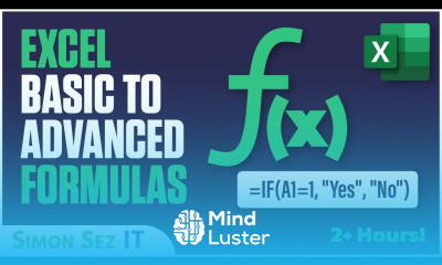 Learn Microsoft Excel Tutorial Basic to Advanced Formulas in 2 5 hours ...
