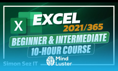 Learn Excel 2021 365 Beginners Intermediate Training 10 Hour Excel ...