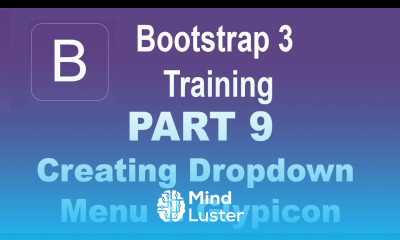 Learn Bootstrap Tutorial For Beginners Part 9 Creating a Dropdown Navbar Menu and Glyphicon ...