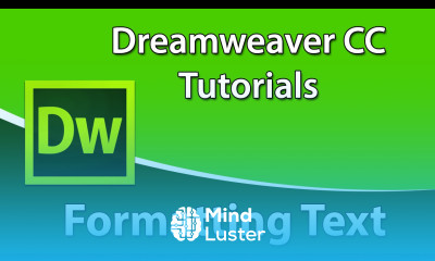 Learn Dreamweaver CC Training Formatting Text and Adding Special Characters in Dreamweaver ...