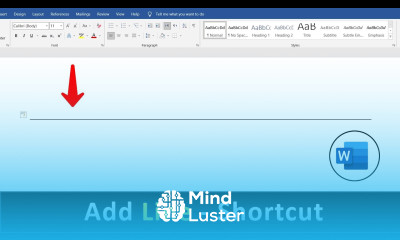 Learn How to Add Line in MS Word - Mind Luster
