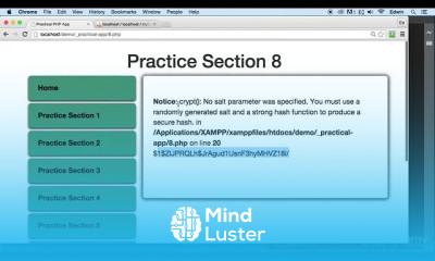 Learn 3 Practice Section 8 PHP SECURITY PHP COURSE CMS PROJECT - Mind Luster