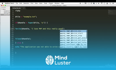 Learn 2 Writing to files working with files PHP COURSE CMS PROJECT - Mind Luster