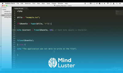 Learn 3 Reading files working with files PHP COURSE CMS PROJECT - Mind Luster
