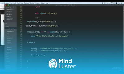 Learn 6 Adding Categories CMS CATEGORIES MORE PHP COURSE CMS PROJECT - Mind Luster