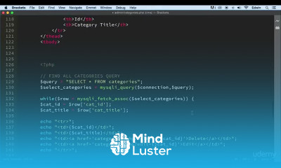 Learn 9 Updating or Editing Categories part 1 CMS CATEGORIES MORE PHP COURSE CMS PROJECT - Mind ...