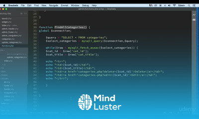 Learn 12 Refactoring category code part 2 CMS CATEGORIES MORE PHP COURSE CMS PROJECT - Mind Luster