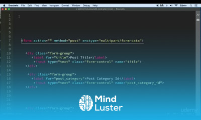 Learn 4 Creating Post HTML form in admin CMS POSTS PHP COURSE CMS PROJECT - Mind Luster