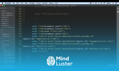 Learn 4 Creating the Query for displaying comments in admin part 2 CMS COMMENTS PHP COURSE CMS ...