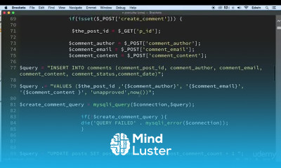Learn 12 Increasing comments count CMS COMMENTS PHP COURSE CMS PROJECT - Mind Luster