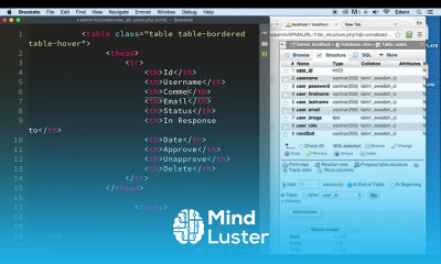 Learn 3 Modifying user table heading CMS USERS PHP COURSE CMS PROJECT - Mind Luster